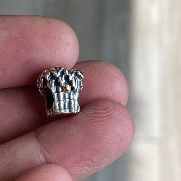 Pandora | Jewelry | Rare Pandora 4k Gold Sterling Silver Charm | Poshmark
